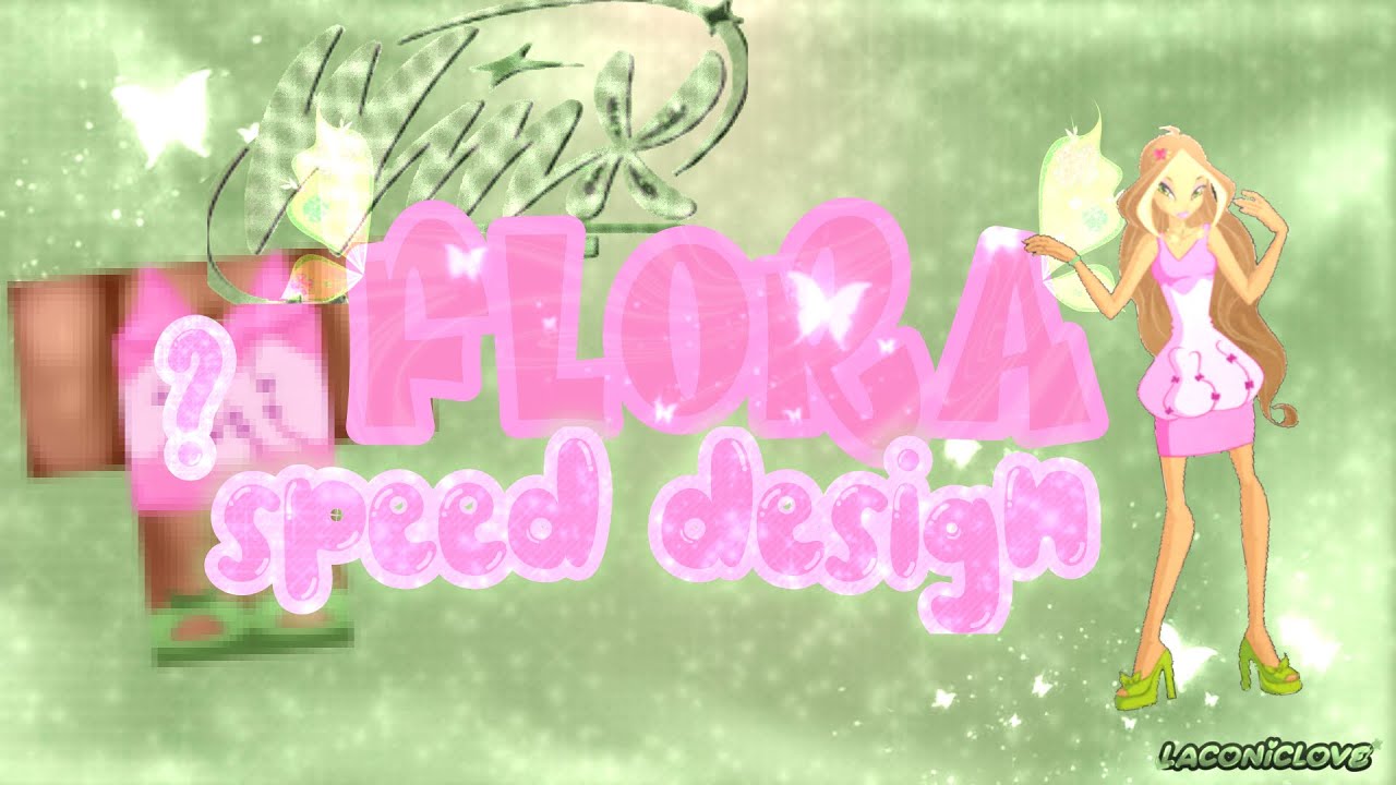 Winx Flora Dress|ROBLOX SpeedDesign - YouTube