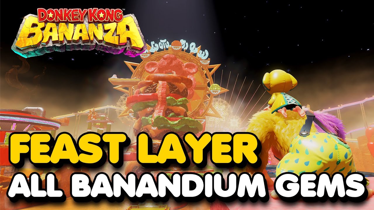 Donkey Kong Bananza - FEAST LAYER All Banandium Gem Locations - YouTube
