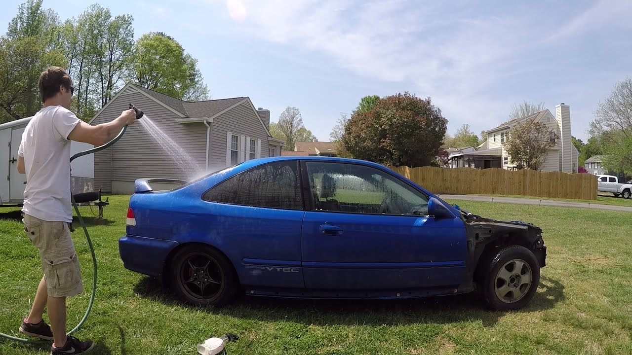 PROJECT EM1 EPISODE #10 SOME ENGINE BAY WORK/K20 ON THE STAND!!!! - YouTube