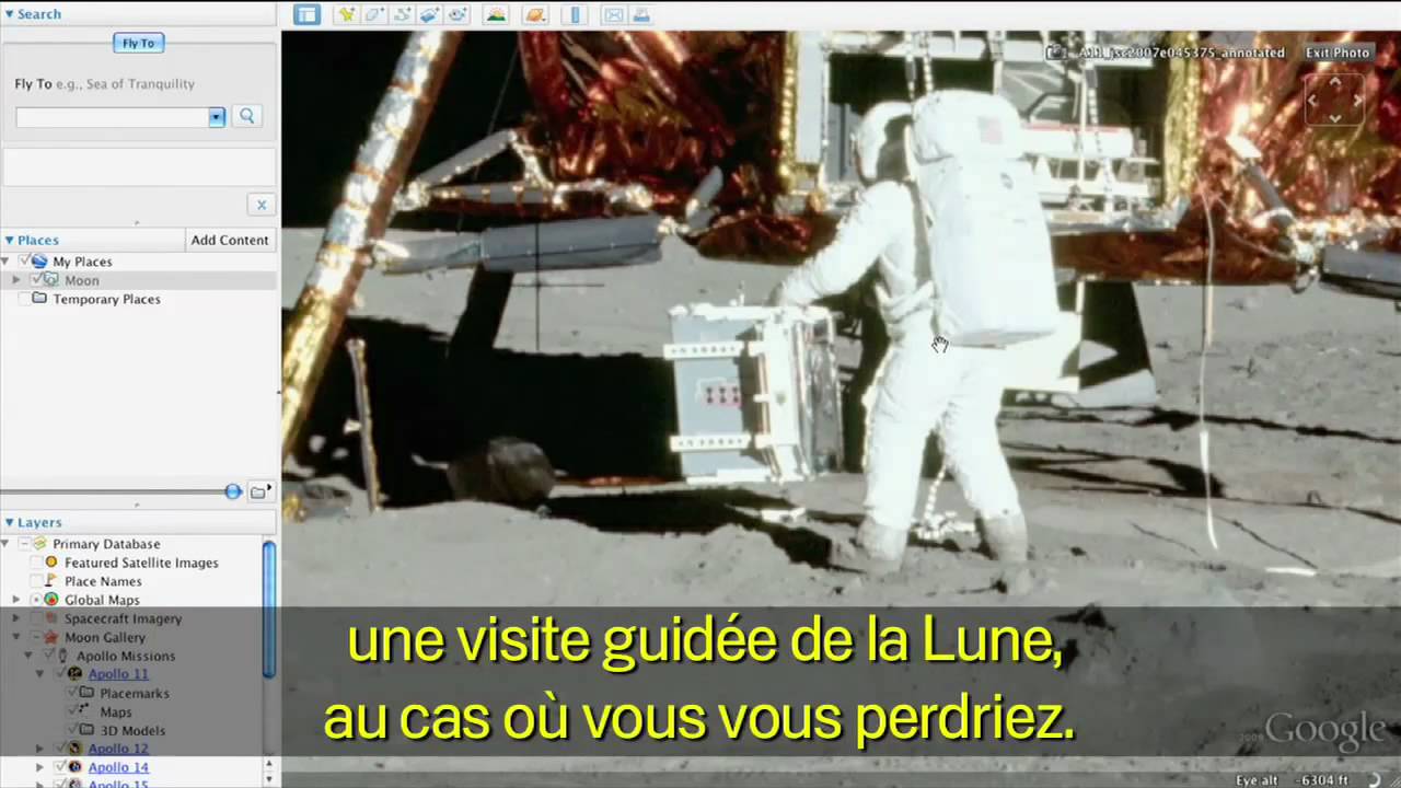 Explorez la Lune grâce à Google Earth - YouTube