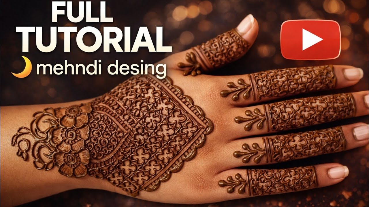 V shape mehndi designs || unique patten full tutorial #heena by mk ...