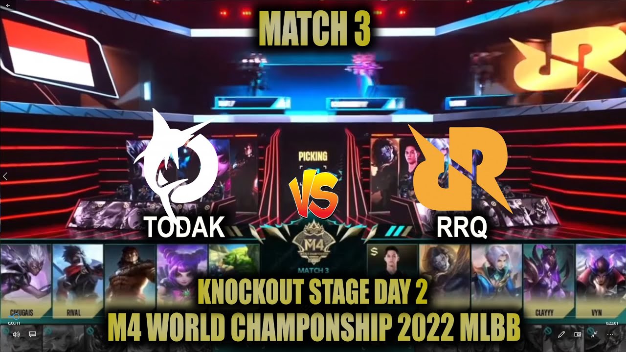 Todak VS RRQ Hoshi Match 3 | M4 2022 MLBB World Knock Stage Day 2 - YouTube