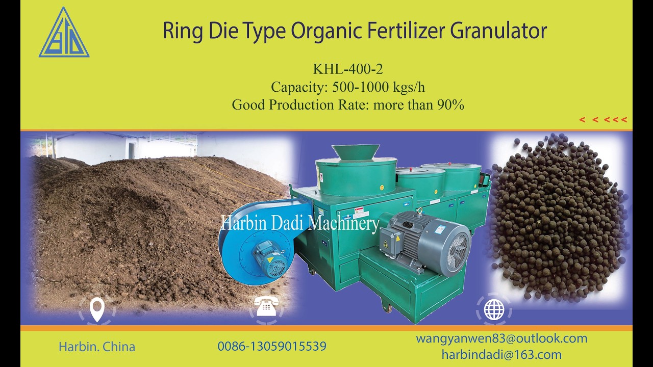 Chicken Manure Round Granules Machine - YouTube