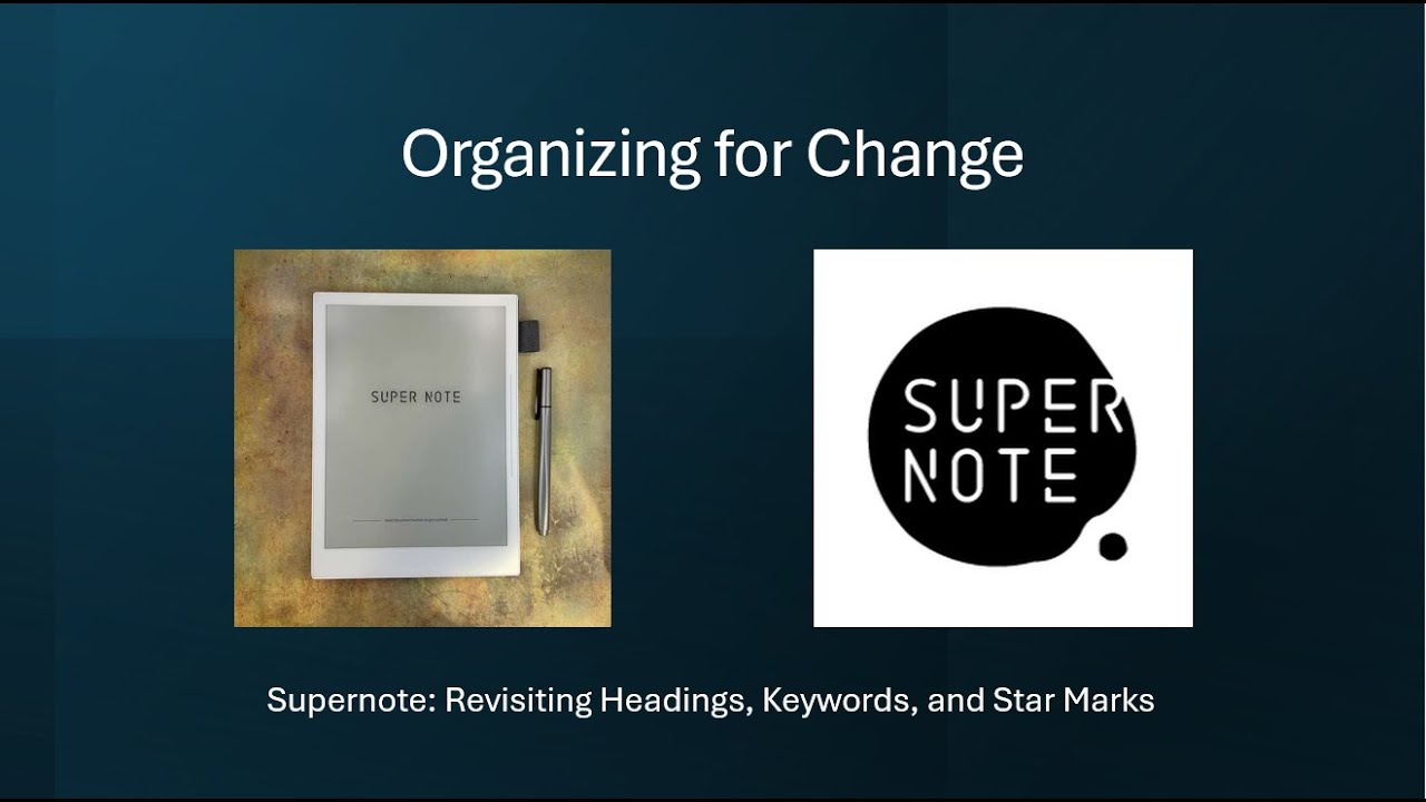 Supernote: Revisiting Headings, Keywords, and Star Marks - YouTube