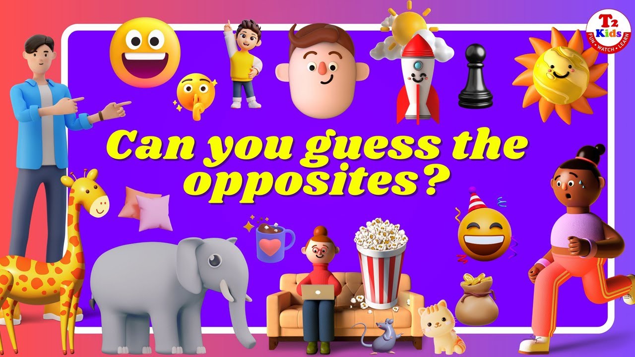 Opposite Words | Fun Educational Learning video for Kindergarten ...