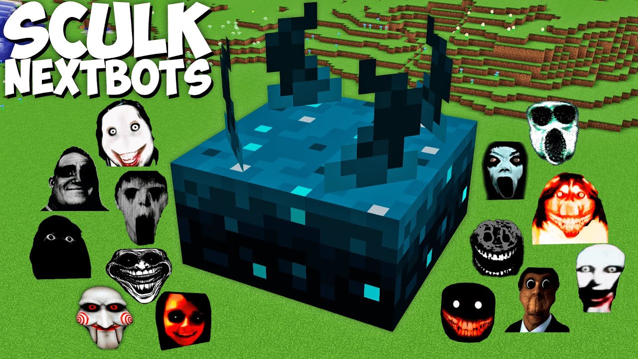 SURVIVAL GIANT SCULK SENSOR JEFF THE KILLER and SCARY NEXTBOTS in ...