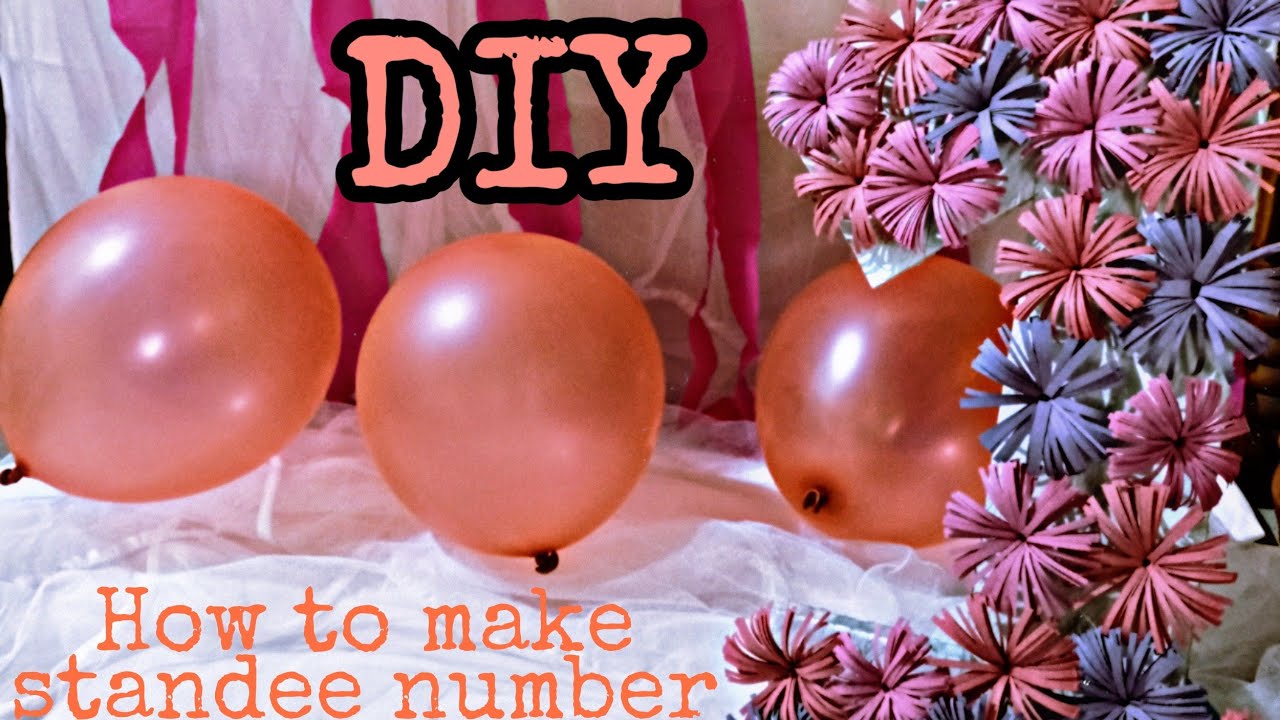 HOW TO MAKE STANDEE NUMBER | Flower Style | Alyssa Bueno - YouTube