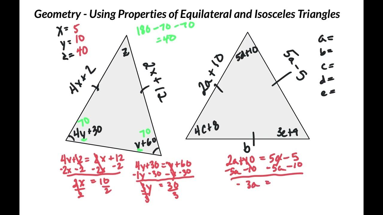 Geometry Using The Properies of Equiliateral and Isosceles Triangles ...