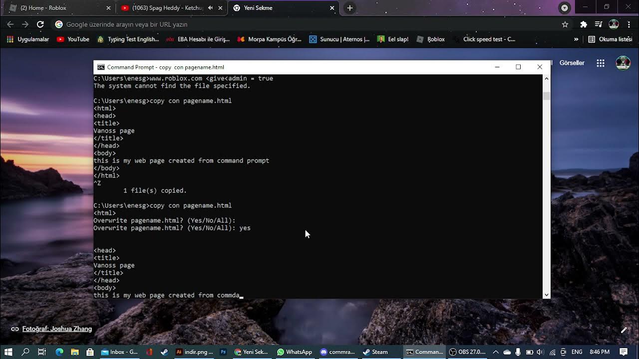 How To Make Web Page With Command Prompt (cmd) - YouTube