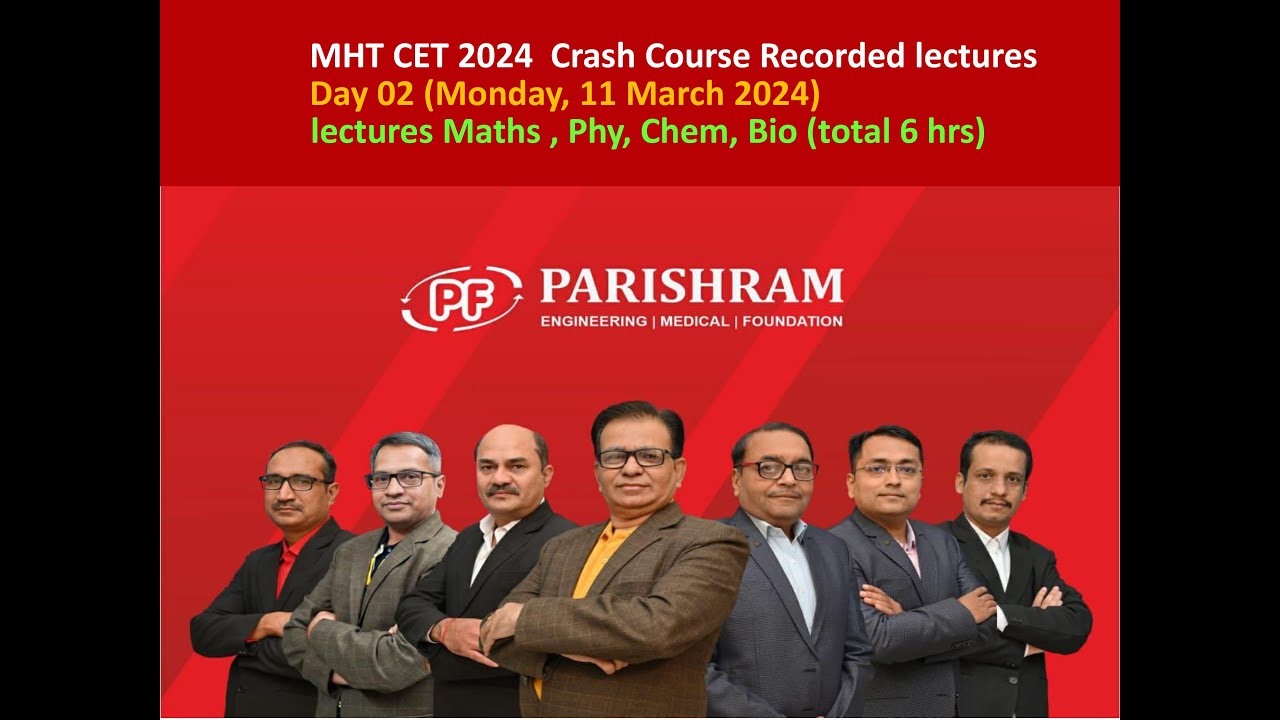 Day 02, 11 March MHT CET crash coures 2024 - YouTube