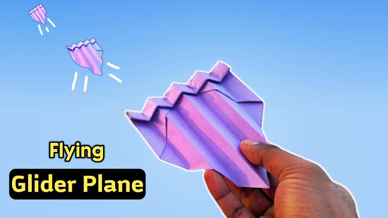 How to make Flying Glider Plane No Glue | New Flying Toy | How to make ...