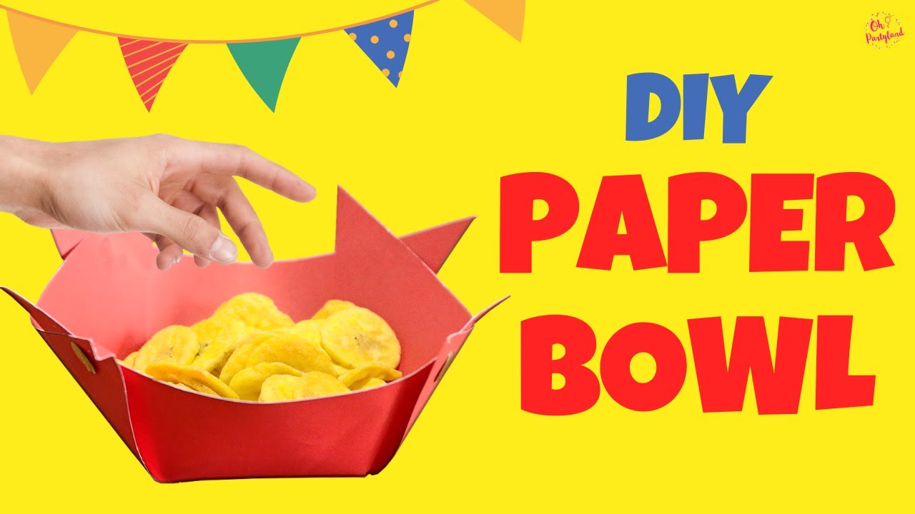 How to make Paper Bowl - DIY | Ohpartyland! 🎊| - YouTube
