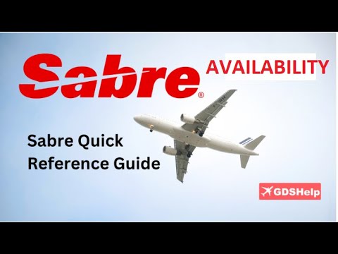 How to Check Flight Availability in Sabre GDS - YouTube