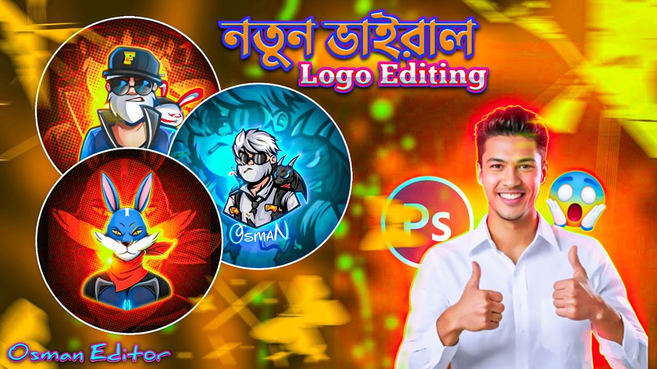 How To Make Gaming Logo In Mobile Phone😍 | Ps Cc Logo Editing Tutorial ...