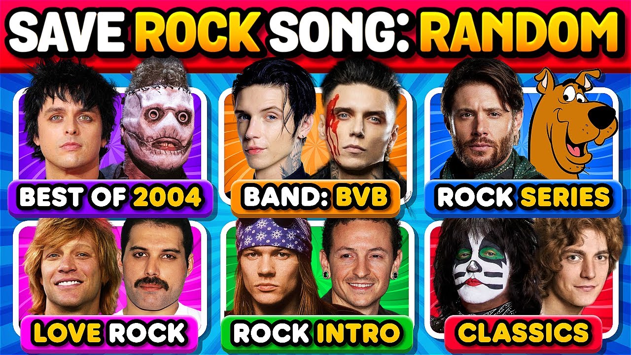 Save 1 Rock Song 🎸🔥 RANDOM: ROCK EDITION, 6 SONGS QUIZ | Music ...