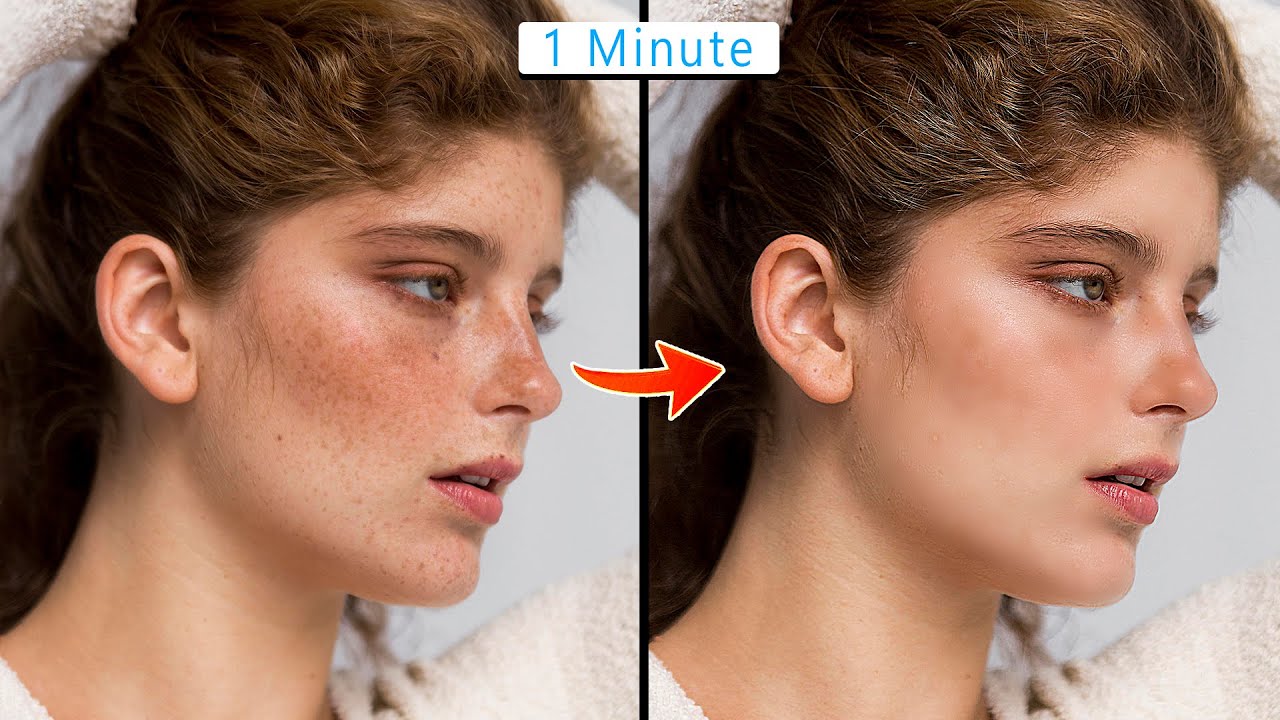 Best Way to Remove Freckles in Photoshop - Face Retouching - YouTube