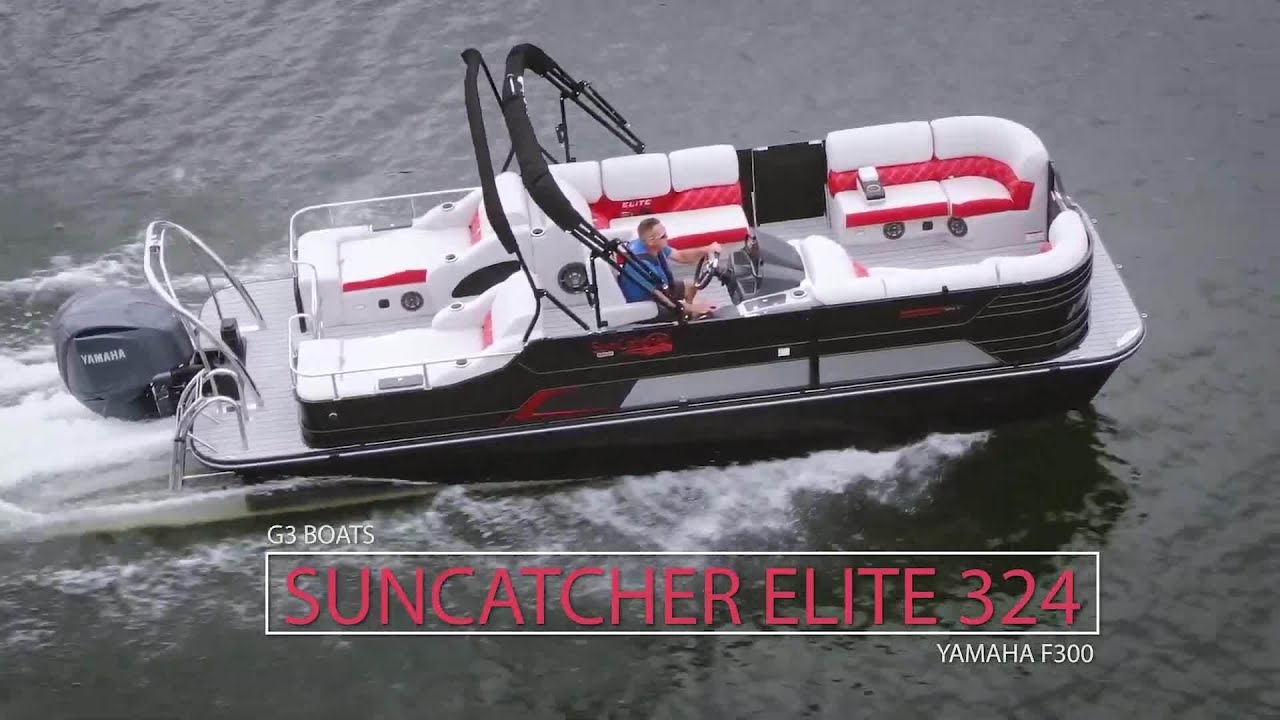 SunCatcher Elite 324 pontoon Blackbeard Marine - YouTube