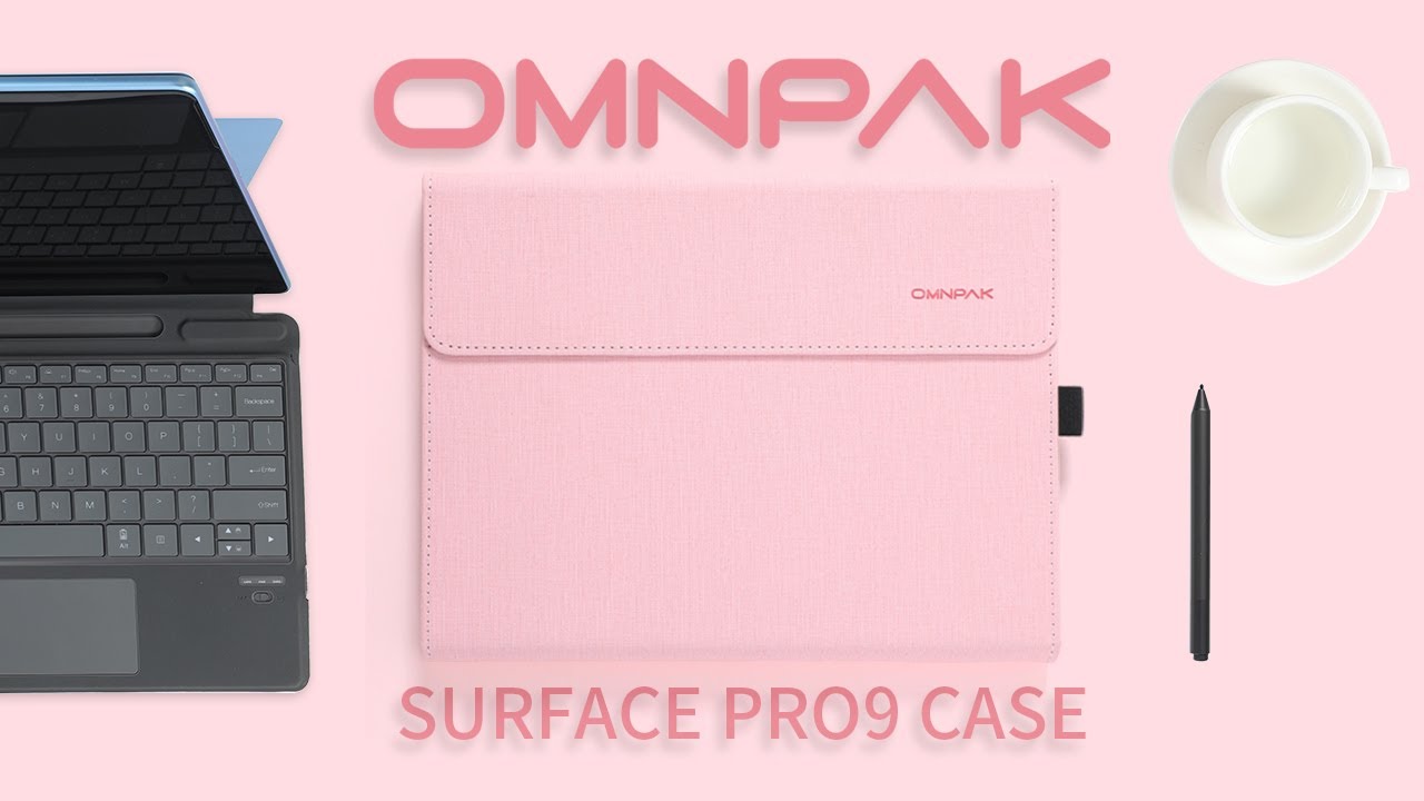 Omnpak Surface Pro 9 Pink Case——Girls will love it! - YouTube