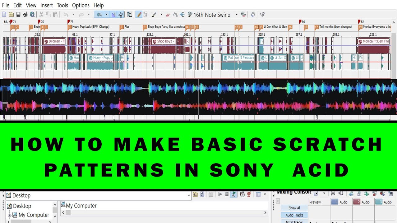 HOW TO MAKE SCRATCH PATTERNS IN SONY ACID PRO 6 / PRO 7 - YouTube