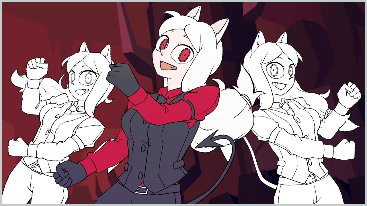 헬테이커 케르베로스 춤 애니메이션 만들기 (Helltaker anime Kerberos dancing making film ...