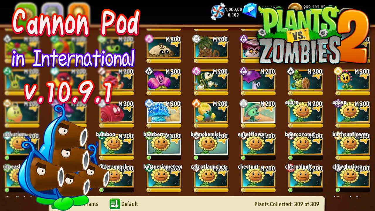 Plants vs Zombies 2 - New Plants Cannon Pod Max Power Up in Version 11. ...