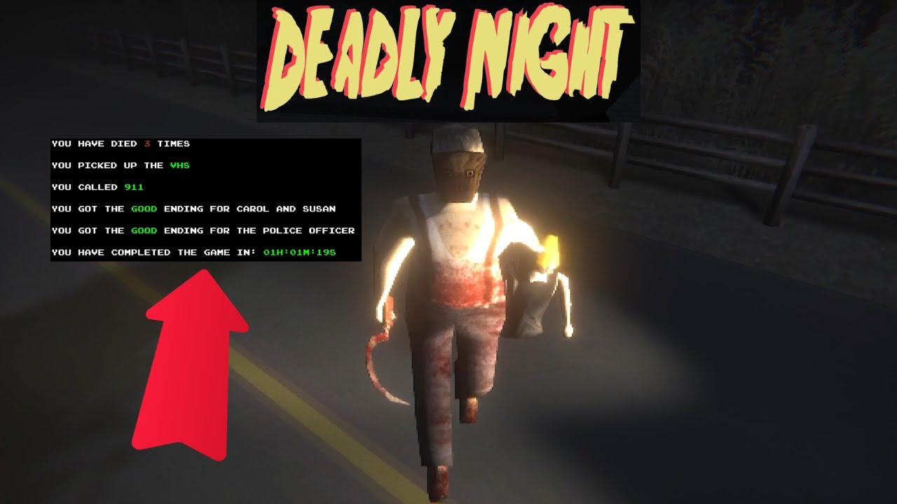 DEADLY NIGHT Full Game PERFECT ENDING WITH TAPE - YouTube
