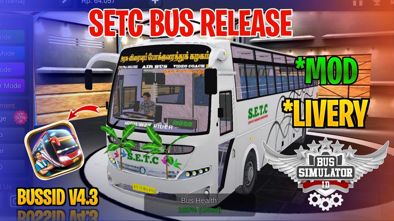 New Setc Bus Mod Tamil | Bus Simulator Indonesia | Setc Bus Livery In ...
