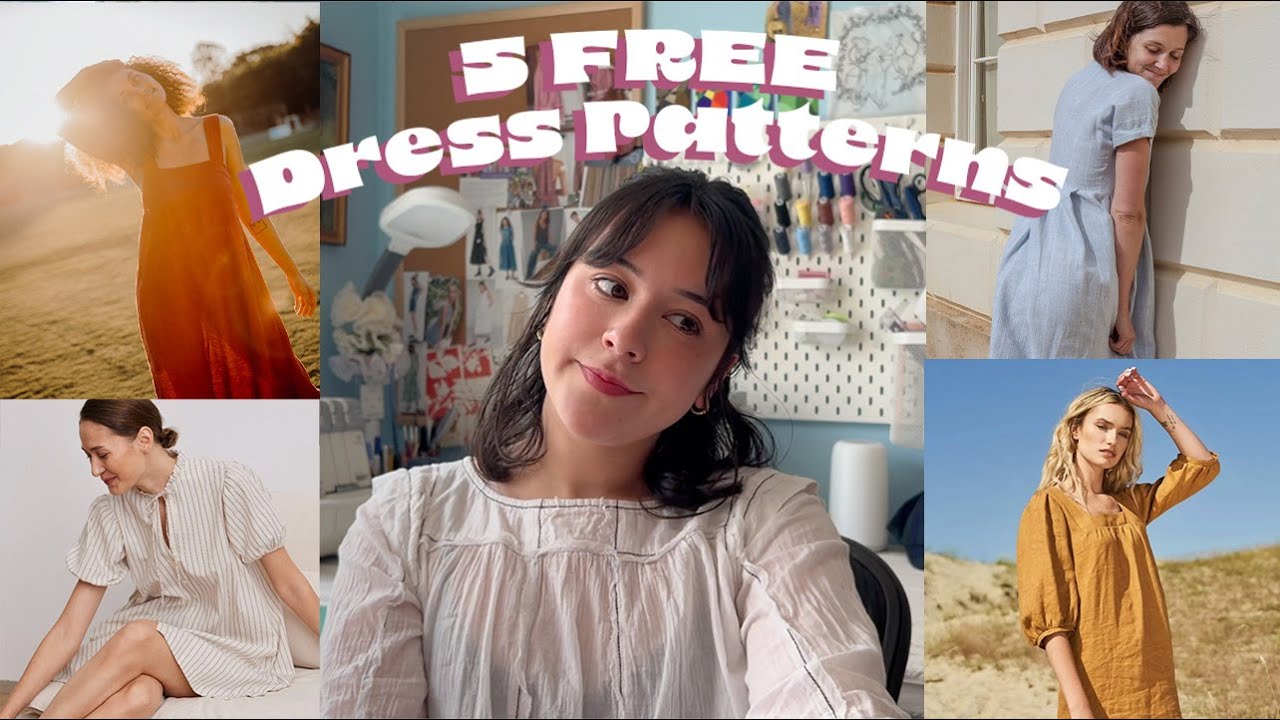 5 FREE Dress Patterns + Bonus Top! Beginner and Size Inclusive - YouTube
