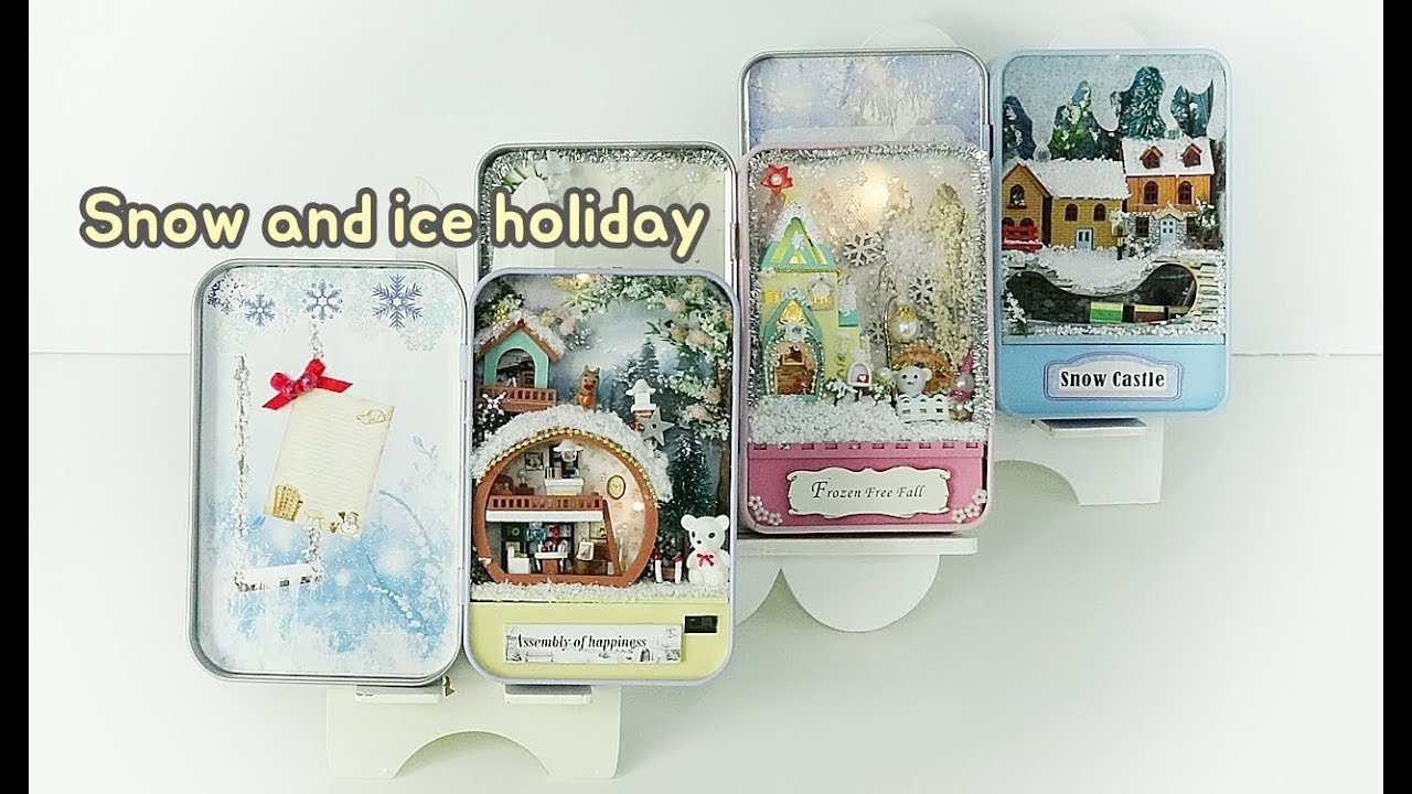 DIY Miniature House Kit * Snow and ice holiday * 스노우 앤 아이스 홀리데이 미니어처 ...