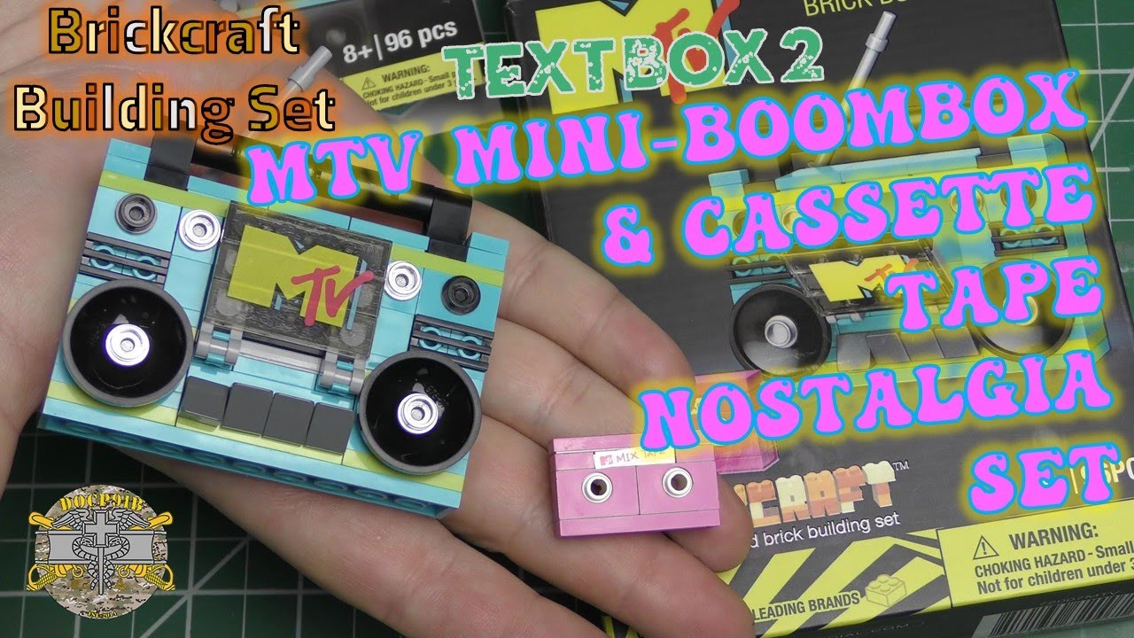 Back to the 80s! MTV Mini-Boombox & Cassette Tape (off brand) Lego Set ...