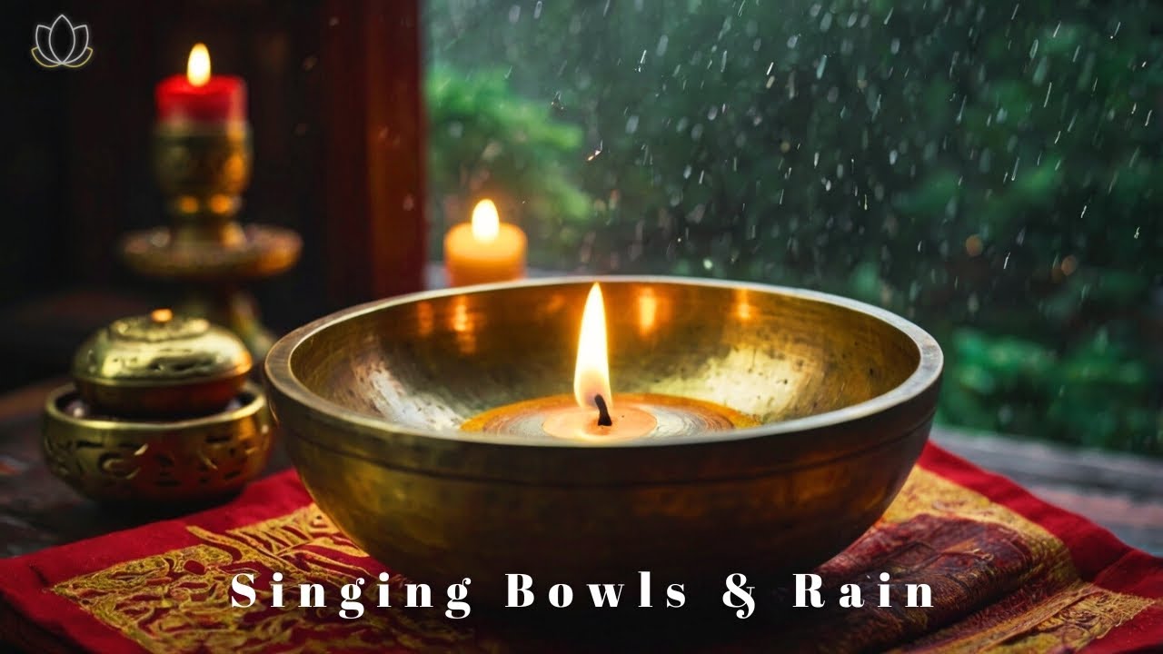 ♫ 乾淨無廣告 ♫ 雨天頌缽~ 療癒&大自然音律 ~ Singing Bowls & Rain Sounds - Healing Bowls ...