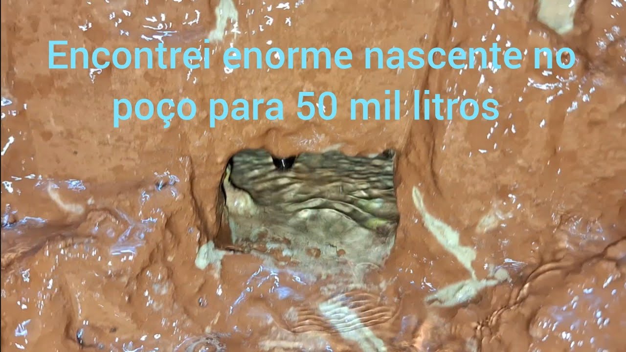 Encontrei enorme nascente no poço para 50 mil litros - YouTube