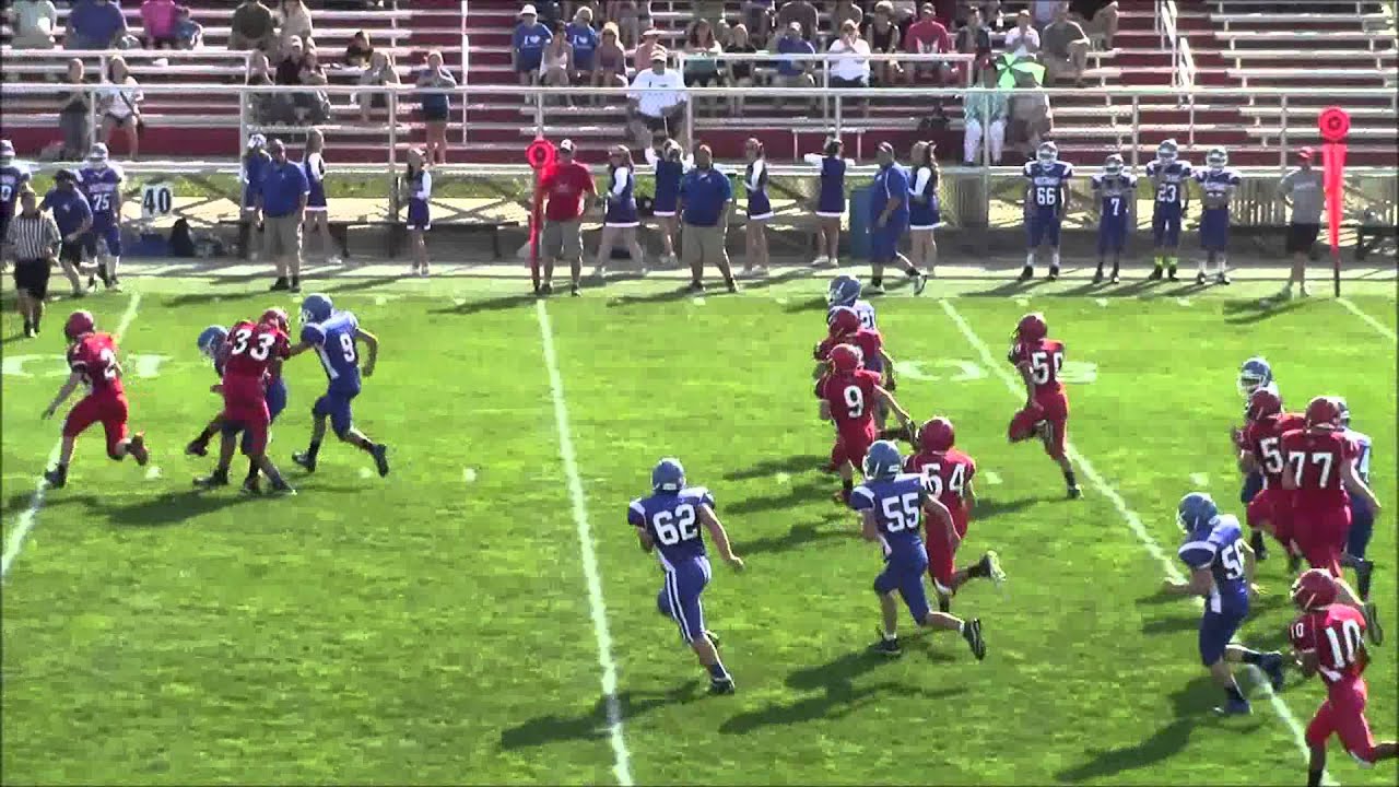 Allen East Mustangs vs Bluffton - Jr High - Nice Punt Return - YouTube