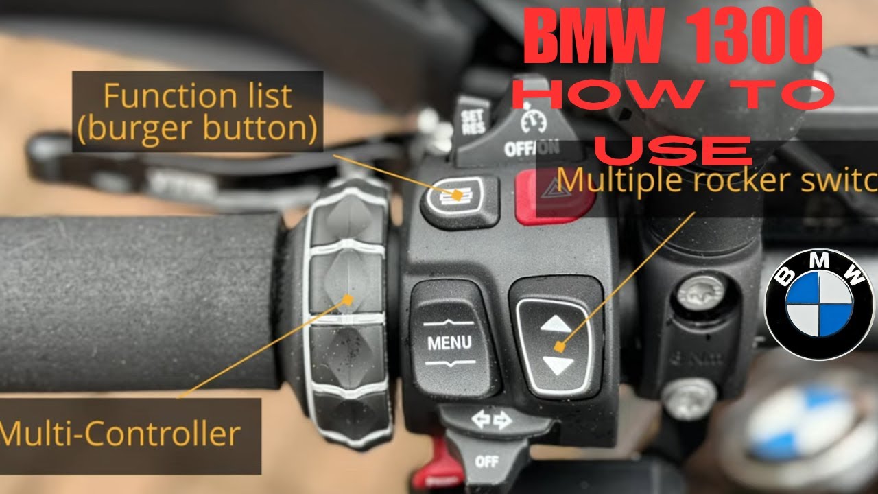 Bmw GS 1300 how to use a function list button known as the burger ...