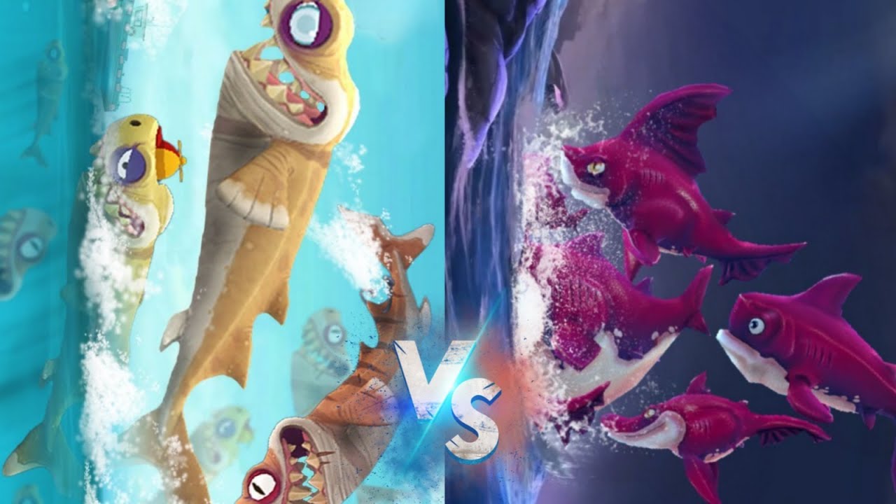FIN, FINN N FINNY SHARK VS THE FRENZY - Hungry Shark Evolution VS ...