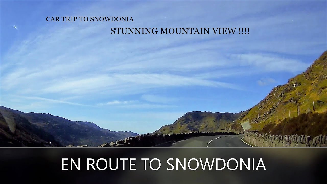 Stunning view of Snowdonia/ Car trip/ Snowdonia National Park/ Wales UK ...