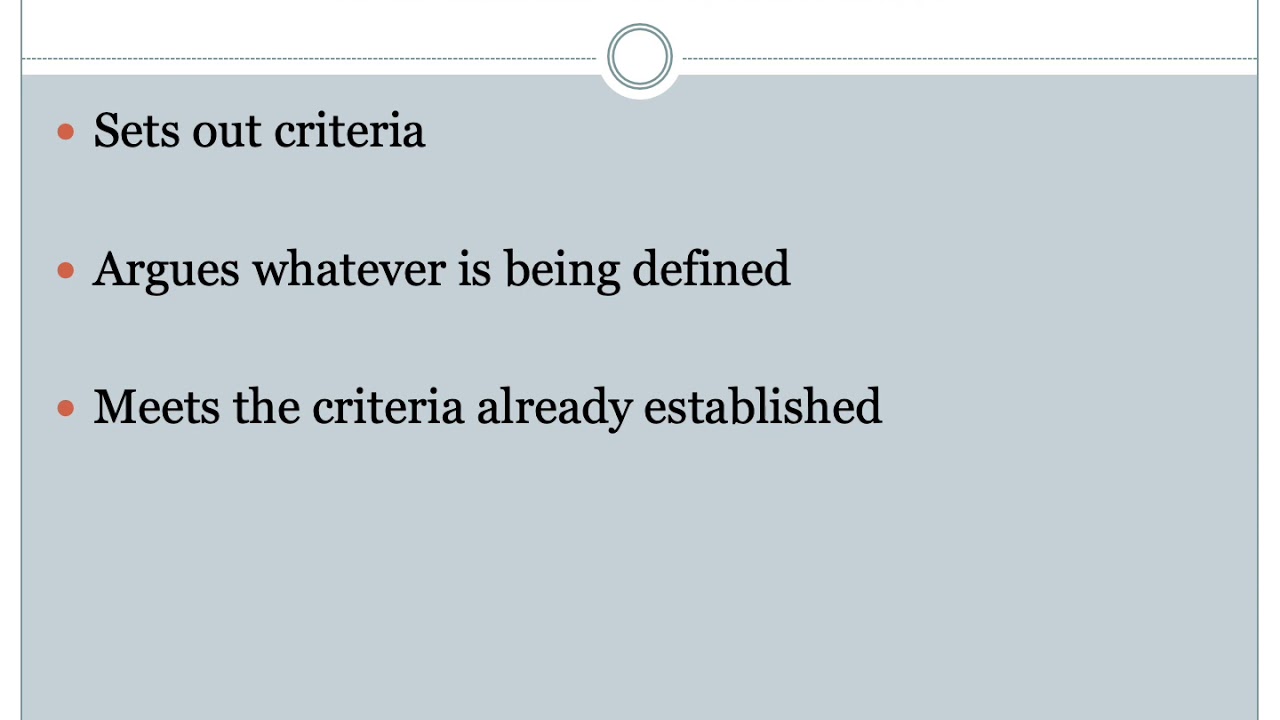 Definition Argument - YouTube