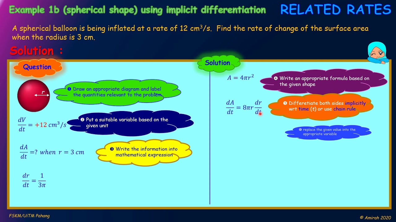 related rates part 2 (applications of differentiation) - YouTube