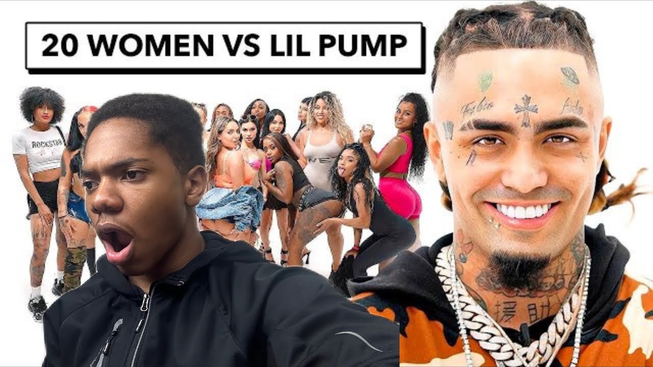 PUMP MAD FUNNY 😭🔥 20 WOMEN VS 1 RAPPER: LIL PUMP (FUNNY REACTION) #20v1 ...
