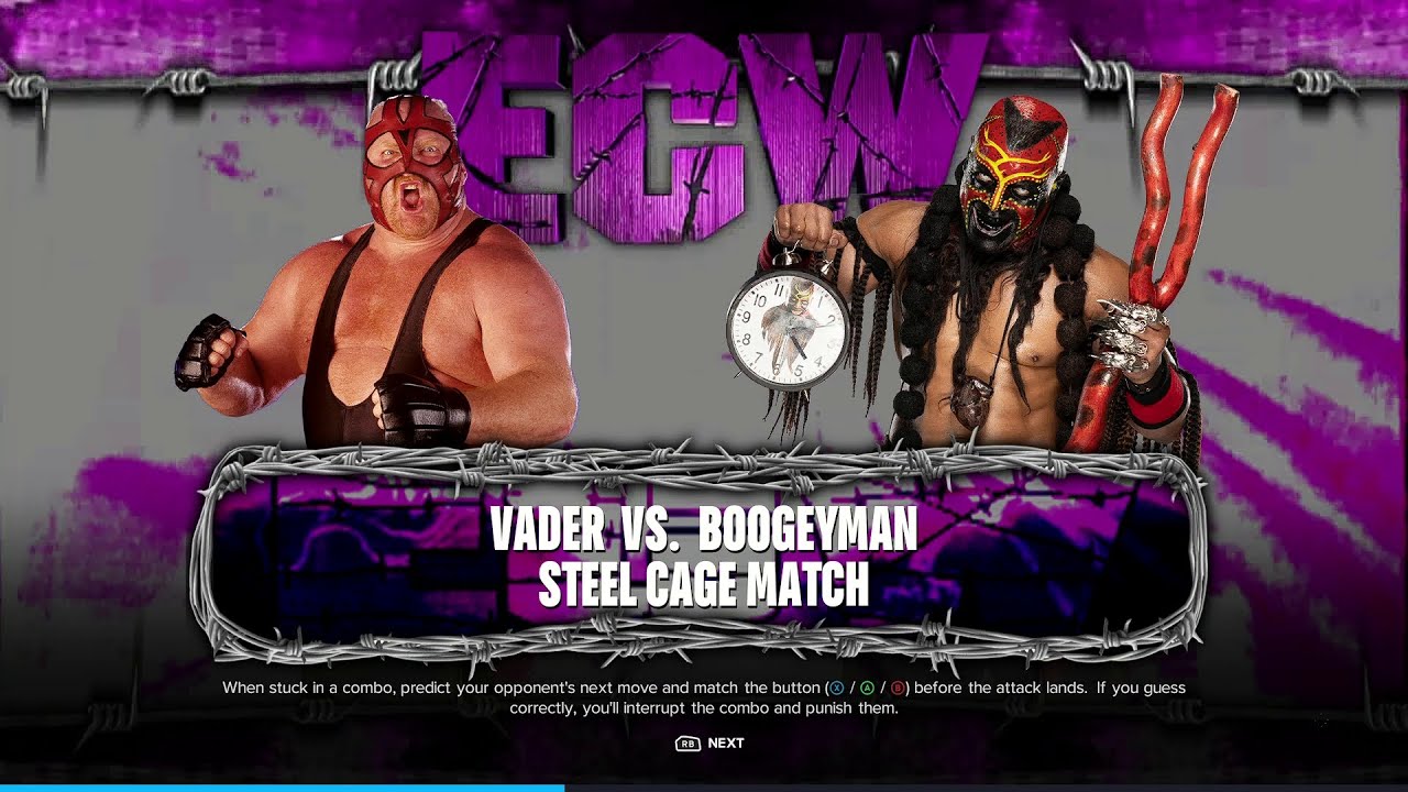 WWE 2K24 FULL MATCH — Vader Vs Boogeyman — Steel Cage Match - YouTube