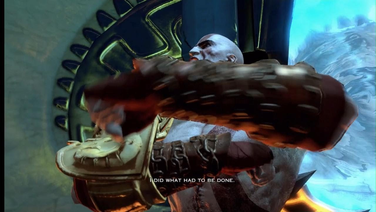 God of War III Remastered fight against kronos - YouTube