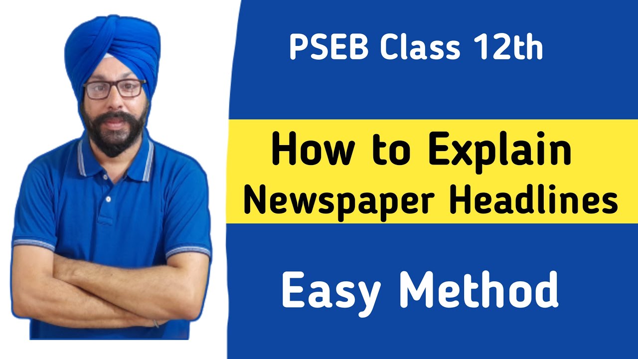 how to write newspaper headines in english class 12 english grammar ...