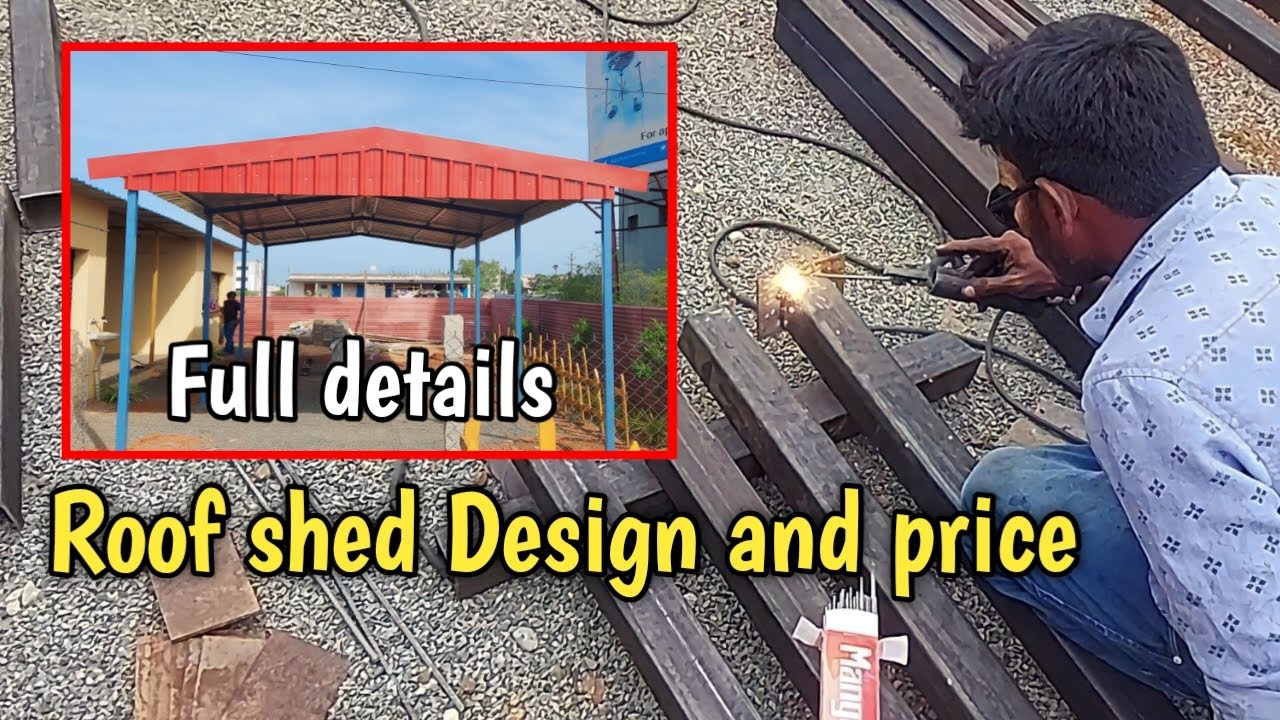 Roof Shed Design and Price || 16x33 shed work full details || cafe shed ...