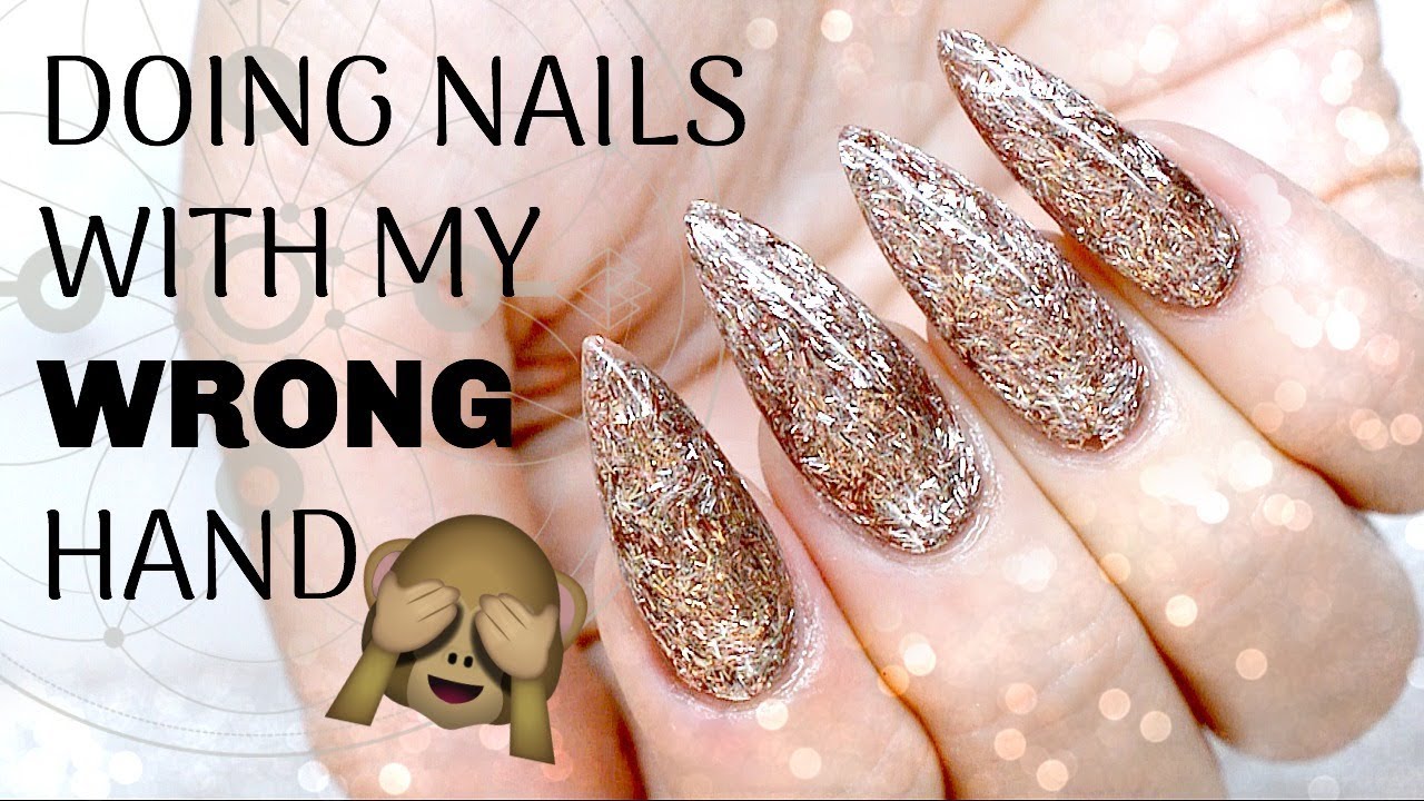 TUTORIAL | DOING NAILS WITH MY WRONG HAND! | LIGHT ELEGANCE ROSE GOLD ...