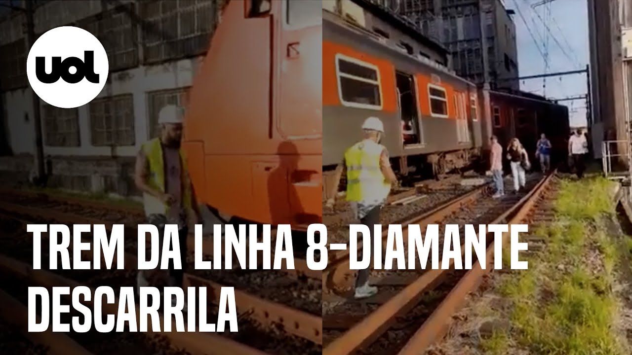 Trem da Linha 8-Diamante descarrila entre as estações Júlio Prestes e ...