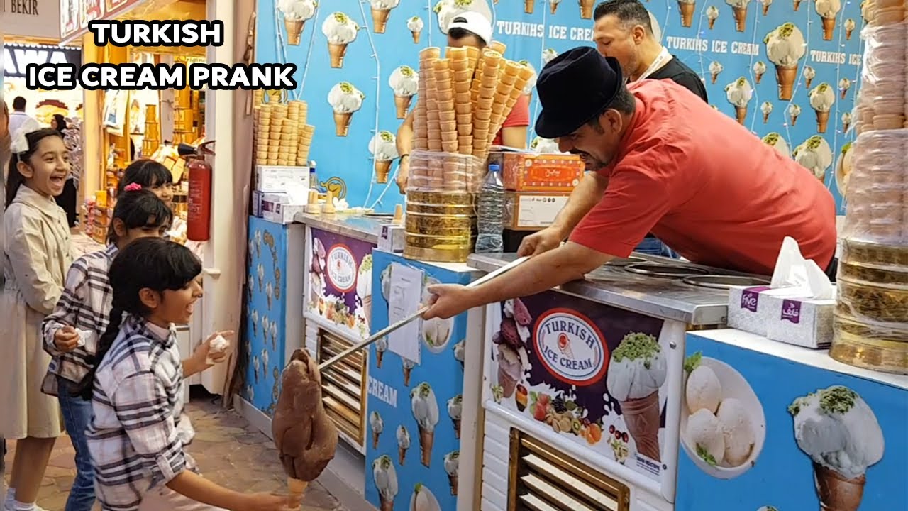 Turkish Ice Cream man Tricks and Pranks |Ice Cream Man Trolls Customer ...