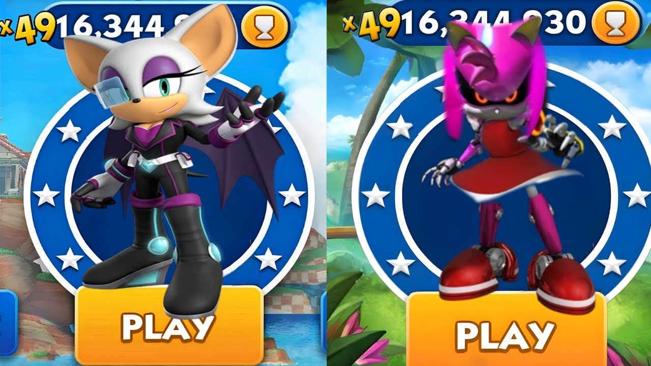 Sonic Dash - Agent Rouge VS Metal Amy _ Movie Sonic vs All Bosses Zazz ...