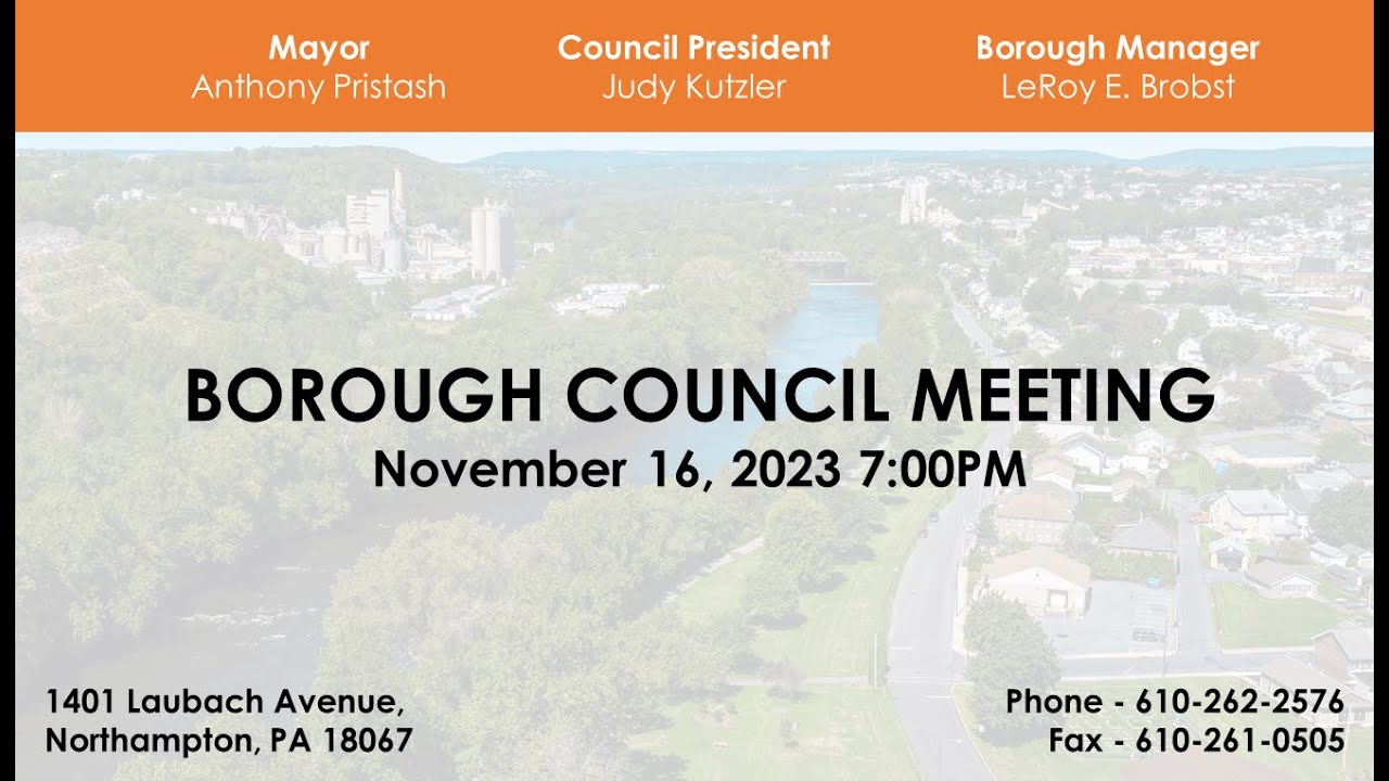 Northampton Borough Council Meeting - November 16, 2023 - YouTube
