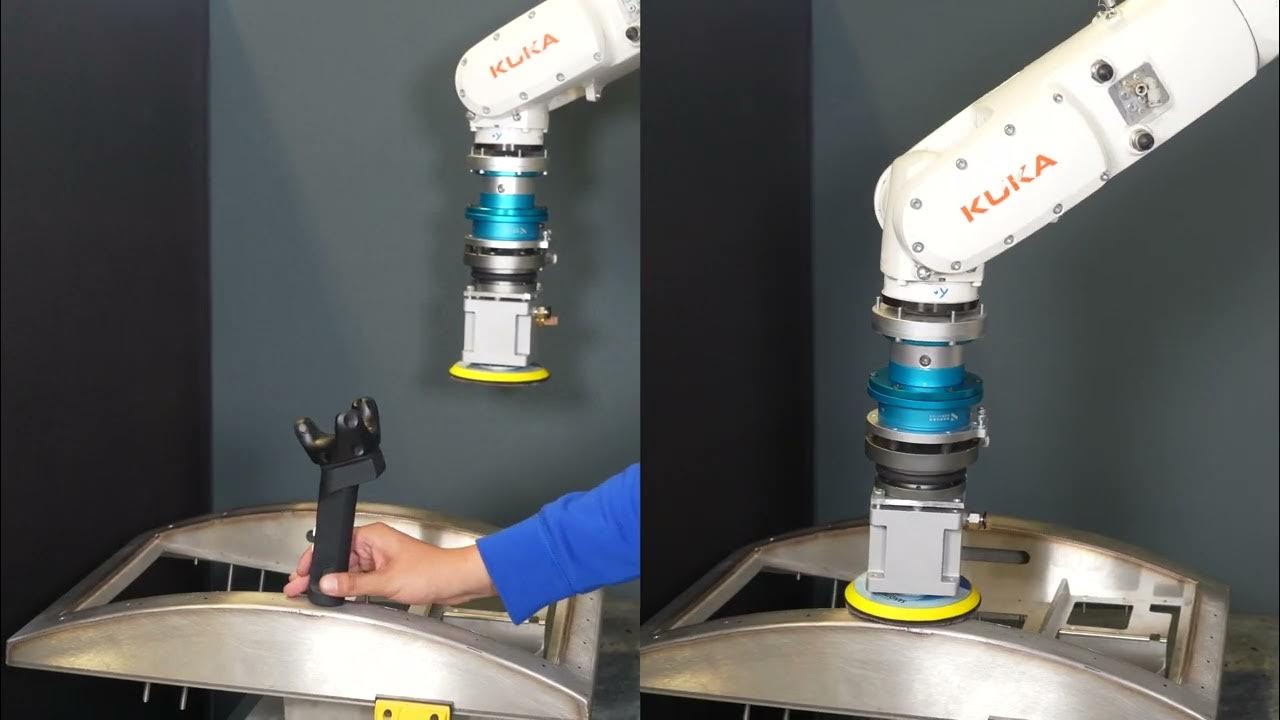 Polishing with Mimic on a KUKA Robot • Nordbo Robotics - YouTube