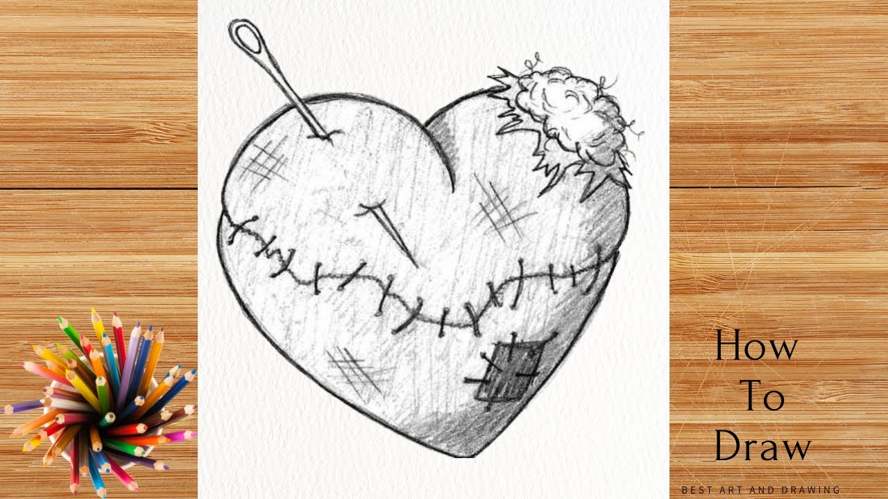 "How to Draw a Broken Heart | Easy Step-by-Step Tutorial 🎨💔" - YouTube